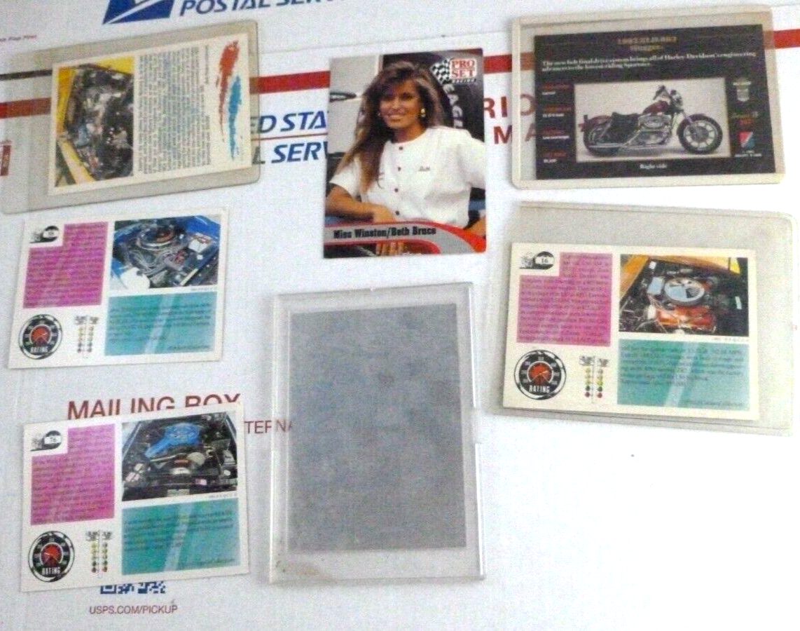 Vintage Lot of 7 Muscle Car Trading Cards PYQCC Andretti Pro Set Racing ...