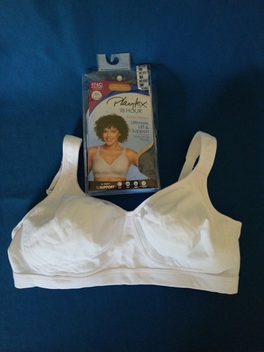 New w/Box 474C 4745 Cotton Stretch Wirefree PLAYTEX 18 Hour 38D Bra ...