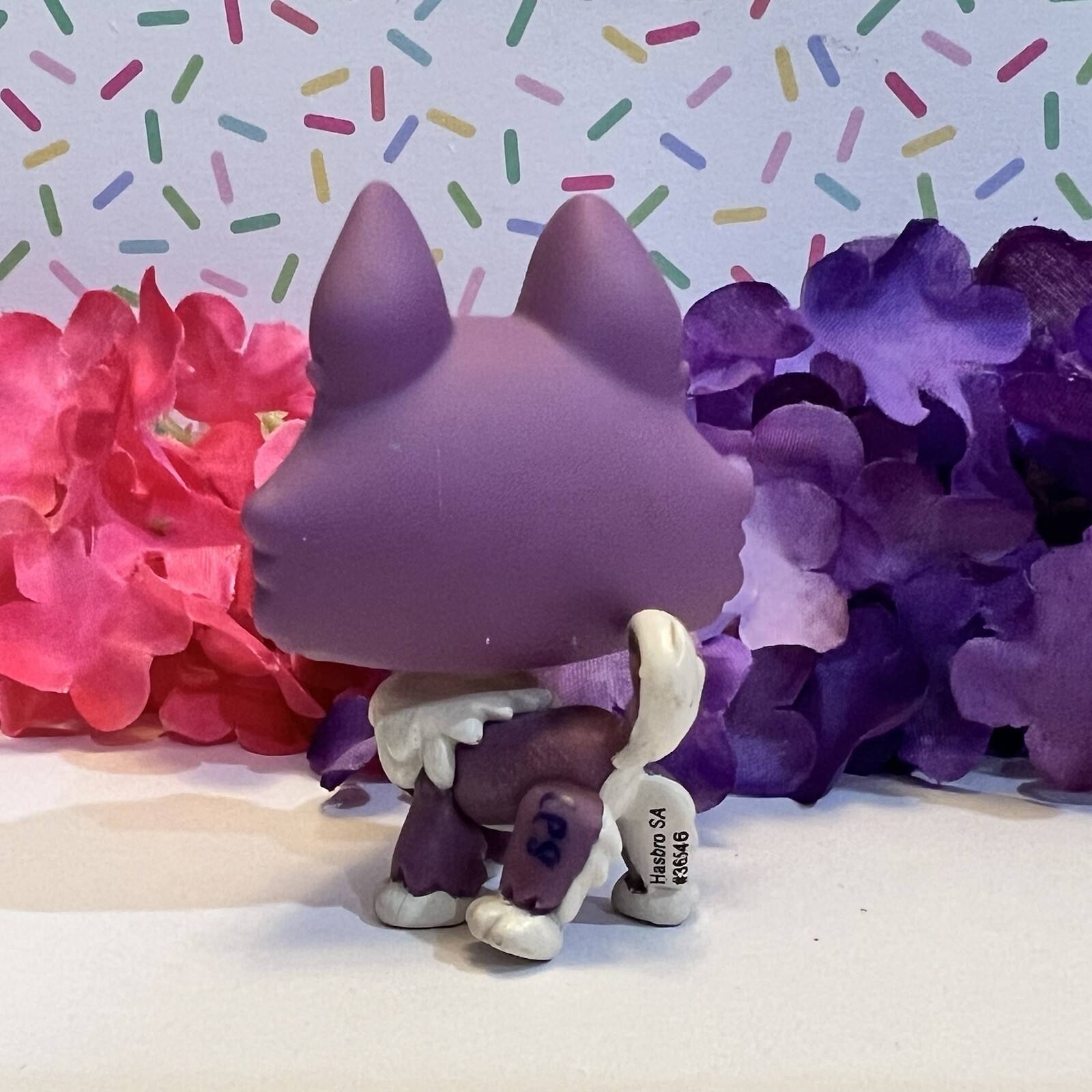 Authentic Littlest Pet Shop LPS 2297 Glitter Sparkle Husky Dog Wolf ...