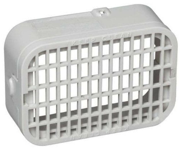 3 X 4in Downspout Rodent Guard White Plastic Gutter Grate Snap Durable ...