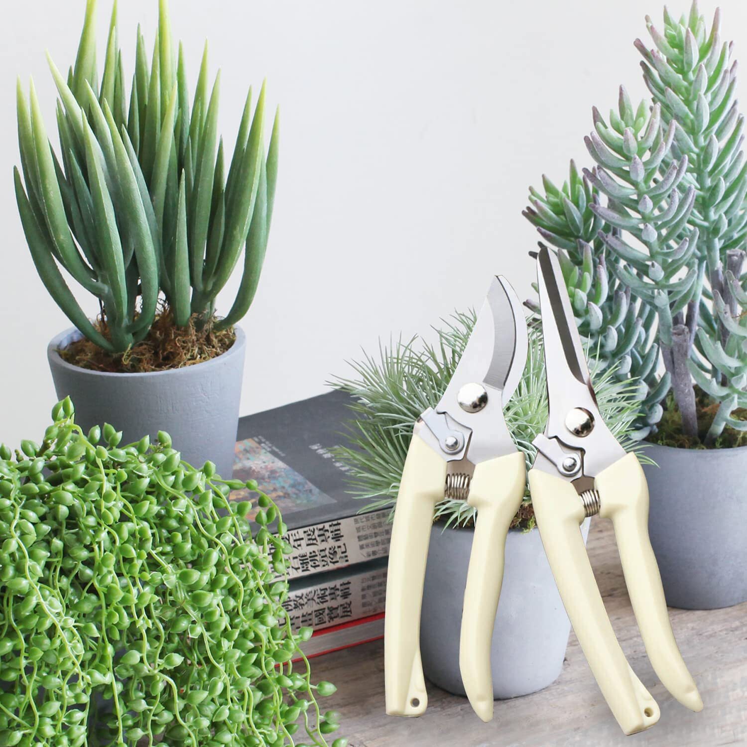 two pack Garden Flower ScissorsLightweight Hand Pruners Make Cut Smooth ...