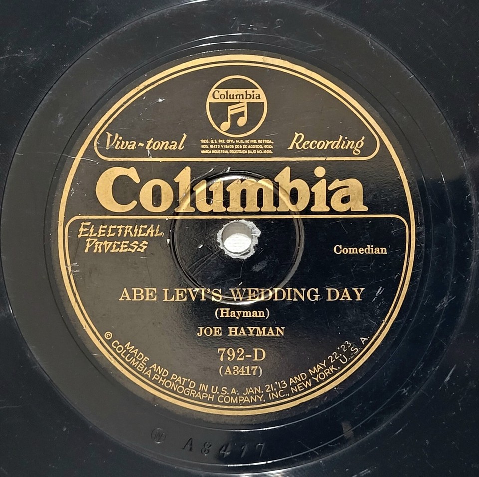 Joe Hayman 78 RPM - Cohen On The Telephone/Abe Levi's Wedding Day ...