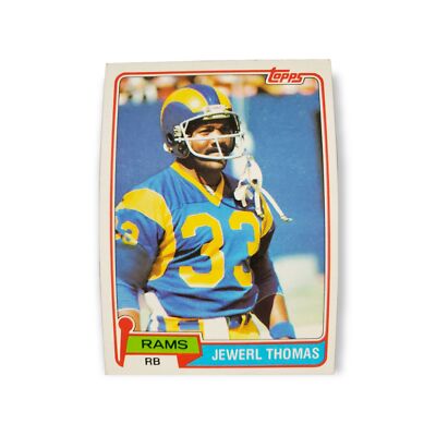 1981 Topps Football Jewerl Thomas Rookie Card #98 Los Angeles Rams ...