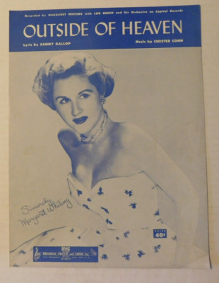 Sheet Music Margaret Whiting "Outside of Heaven" © 1952 | eBay