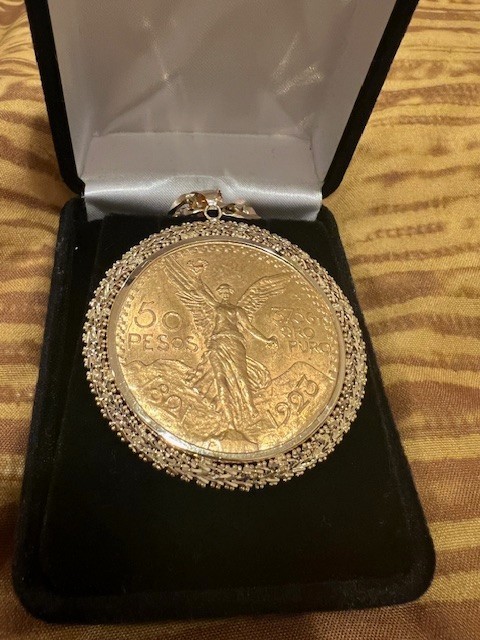 Centenario Mexican Real Gold 1923 SOLID REAL 22kt With Pendent ...