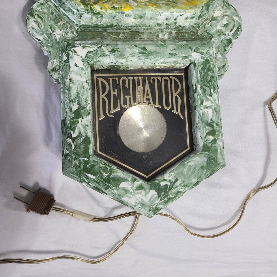 Vintage Custom Marble Spartus Regulator Pendulum Wall Clock CHIME WORKS ...