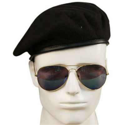 Men Wool Military Berets Cap Army Type Hat Soldier Fancy Dress ...