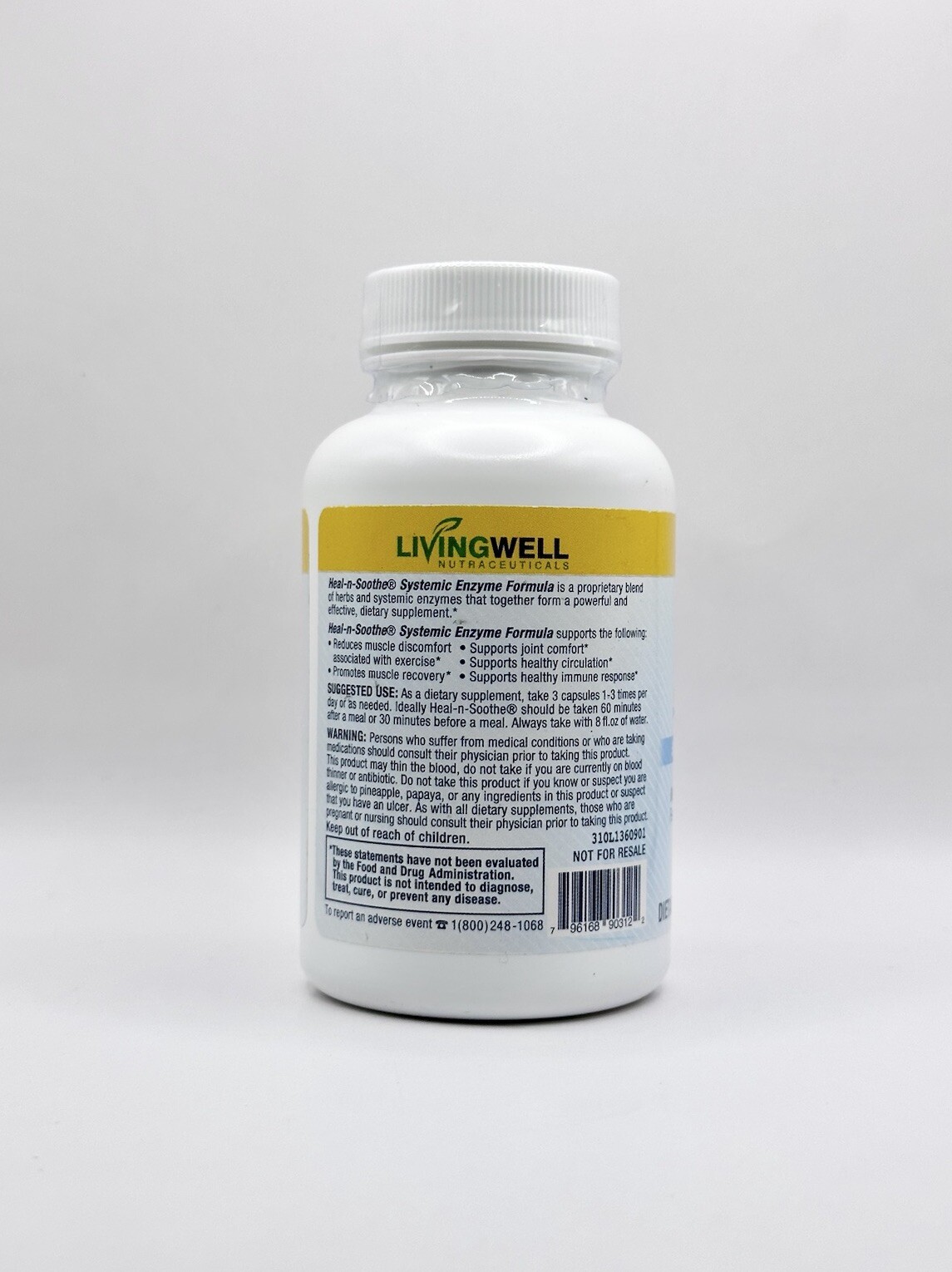 LivingWell Nutraceuticals Heal-N-Soothe Pain Relief & Inflammation (90 ...