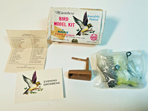 Vintage 1960s Marx Mini Bird Model Kit Complete - Evening Grosbeak | eBay