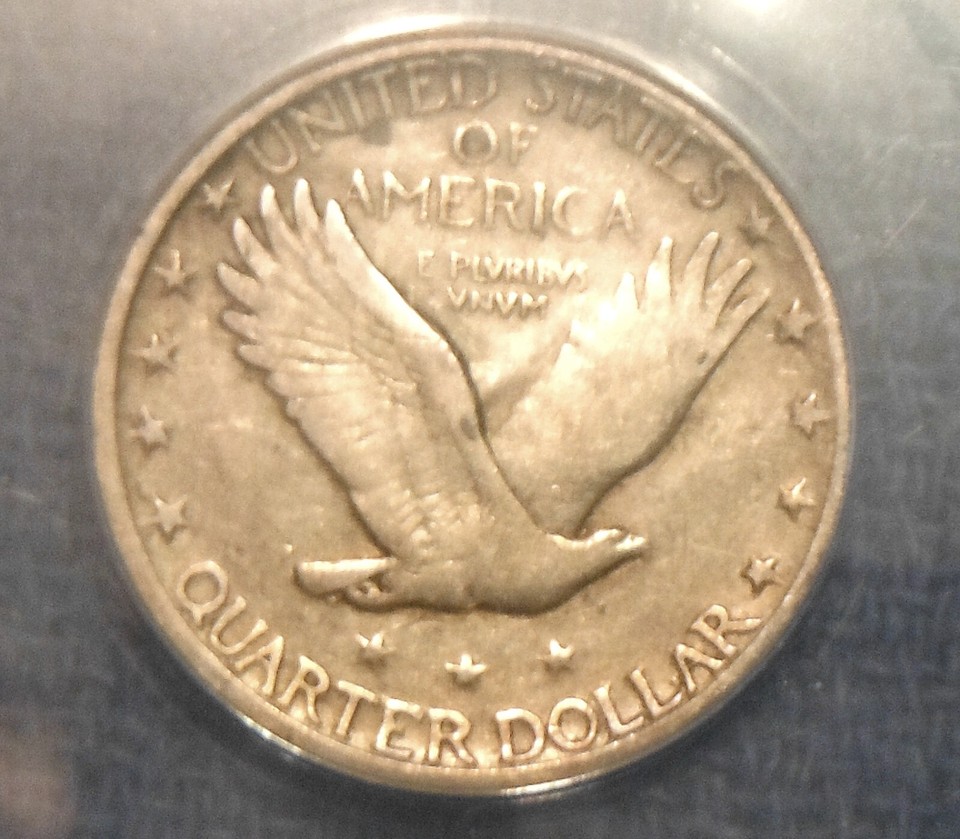 1918-S Standing Liberty Silver Quarter ANACS VF-25 Great coin 107 years ...