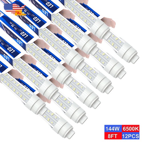 12 Pack 8 Ft Light Bulbs Double Pin V Shaped R17D HO T8 8Ft Led Tube ...