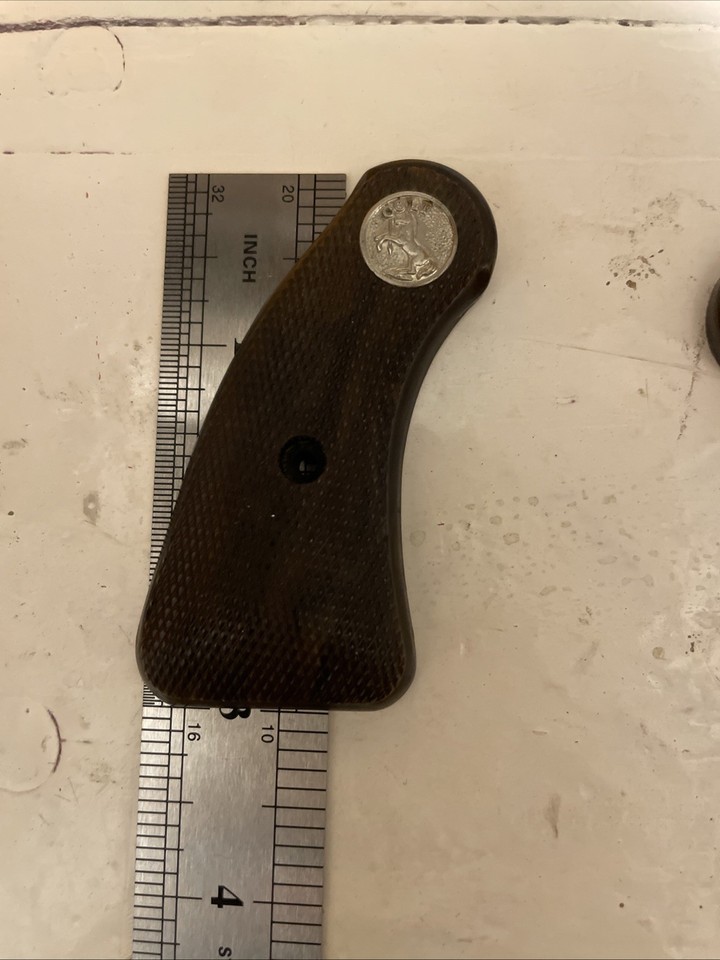 Factory Original Colt Detective Special Cobra Agent Grips Brown Plastic ...