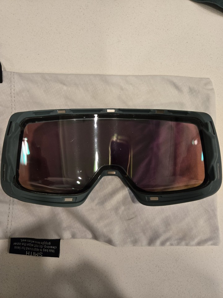 Smith 4D Mag Spruce Flood Green Goggle Chromapop Sun Green Mirror Used ...