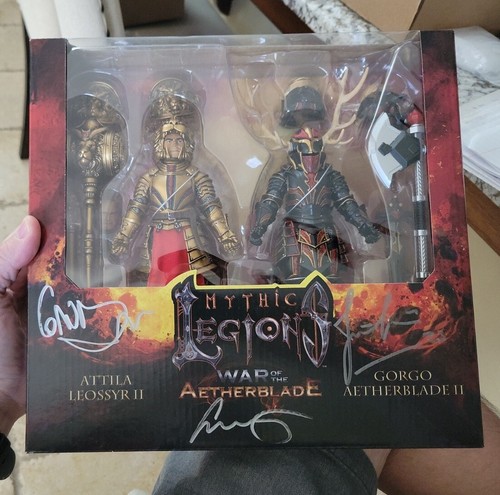 Mythic Legions War Of The Aetherblade Gorgo Attila Two Pack Signed ...