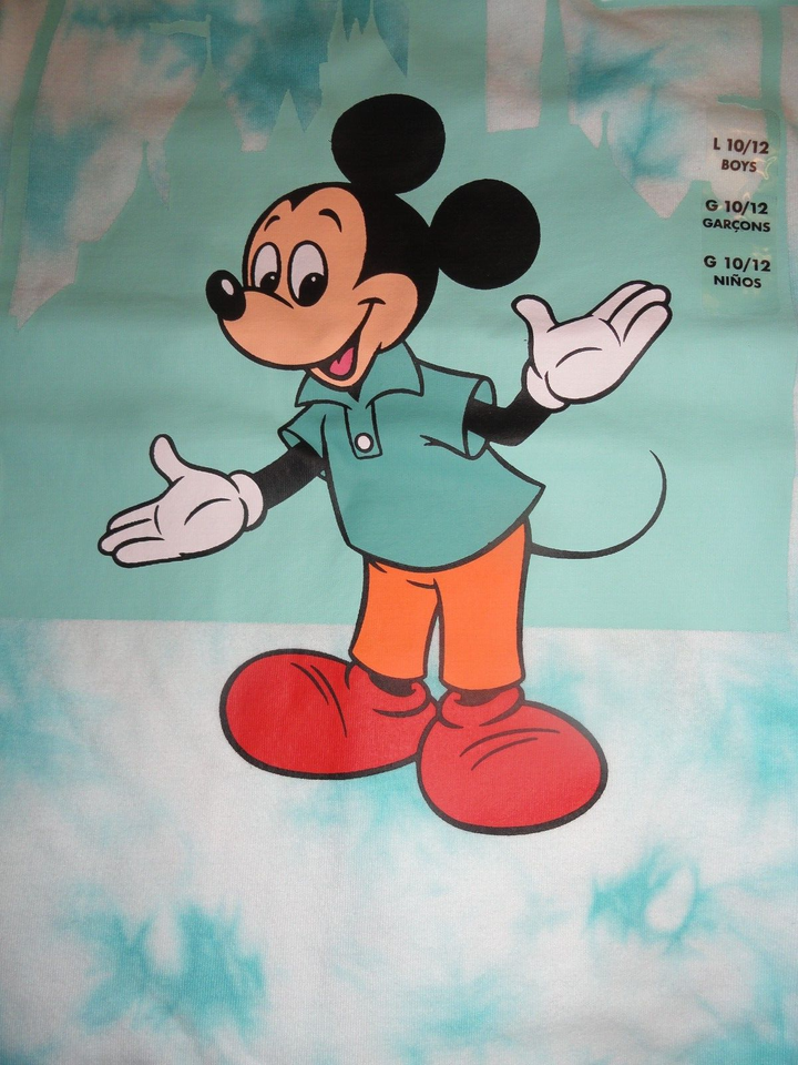 Boys Large 10/12 Mickey Mouse Tye Dyed Disney Stores Tee Shirt NWT | eBay