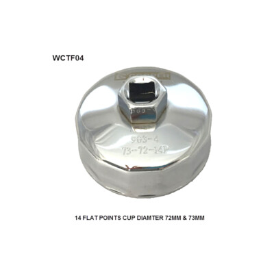 WCTF04 Cup Style Oil Filter Remover Wesfil Cooper 72-73mm - 14F (Cross ...