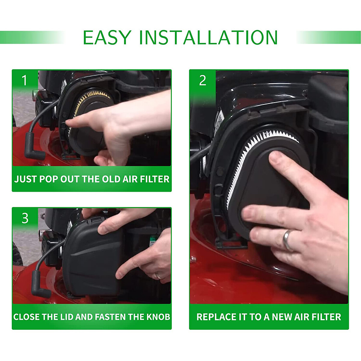 2pcs Air Cleaner Cartridge Good Breathability Air Filter Prolong Lawn ...