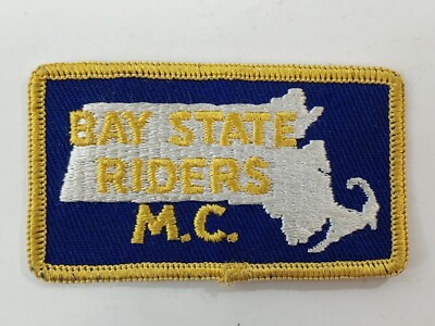 Vintage Bay State Riders Motorcycle Club Gang Biker Patch Massachusetts ...