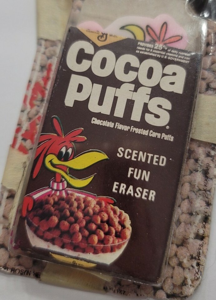 GENERAL MILLS COCOA PUFFS SONNY THE CUCKOO SCENTED FUN ERASER VINTAGE ...