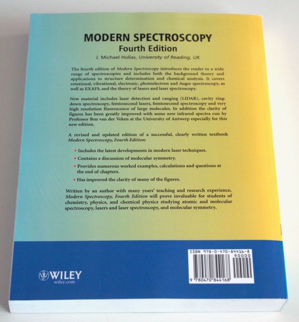 Modern Spectroscopy by J. Michael Hollas (Paperback, 2003) for sale ...