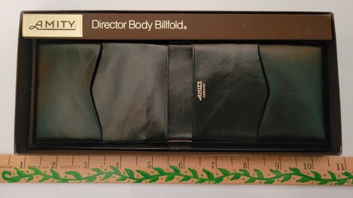 Vintage Amity Cowhide Black Director Body Bifold Wallet | eBay