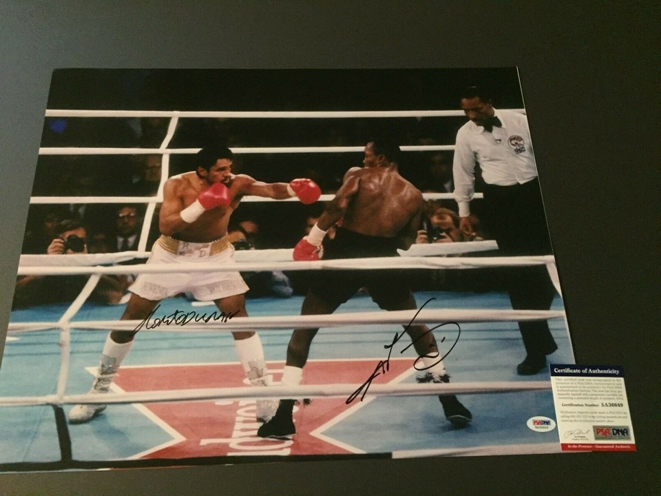 Sugar Ray Leonard & Roberto Duran Dual Autographed 16x20 Photo - PSA | eBay