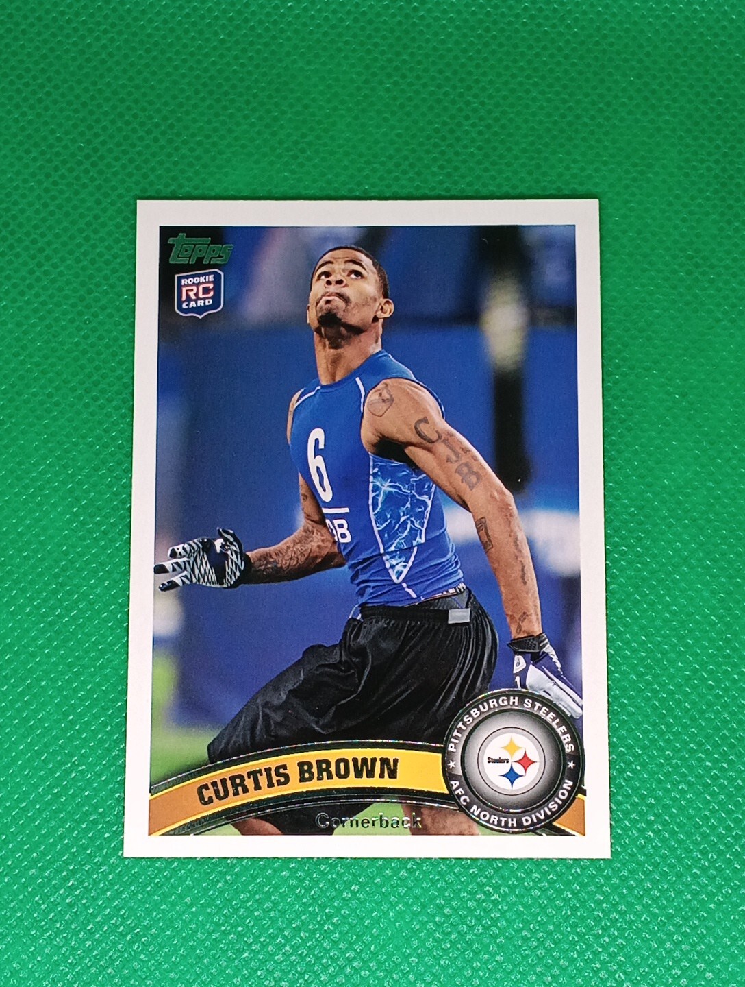 2011 CURTIS BROWN TOPPS NFL ROOKIE CARD RC #214 PITTSBURGH STEELERS ...