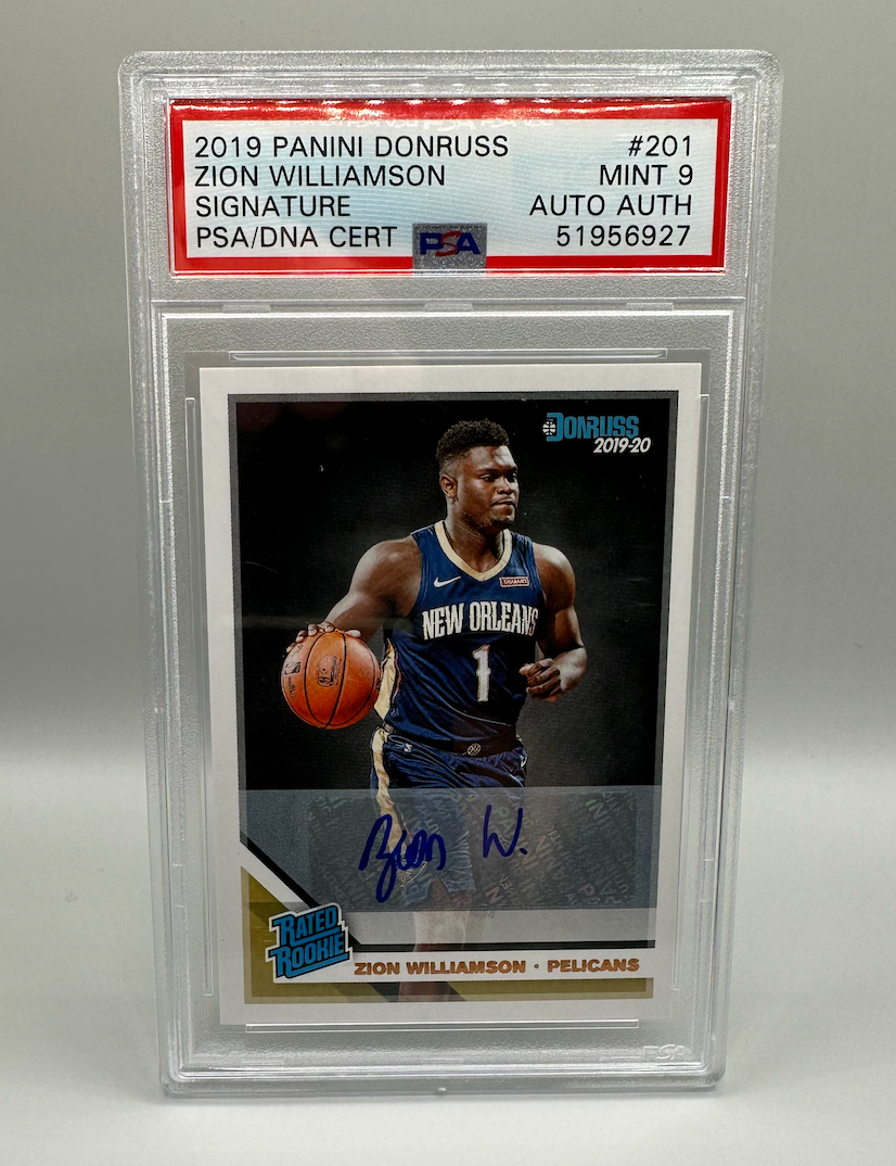 2019-20 Panini Donruss Auto Signatures Zion Williamson Rookie RC SP ...