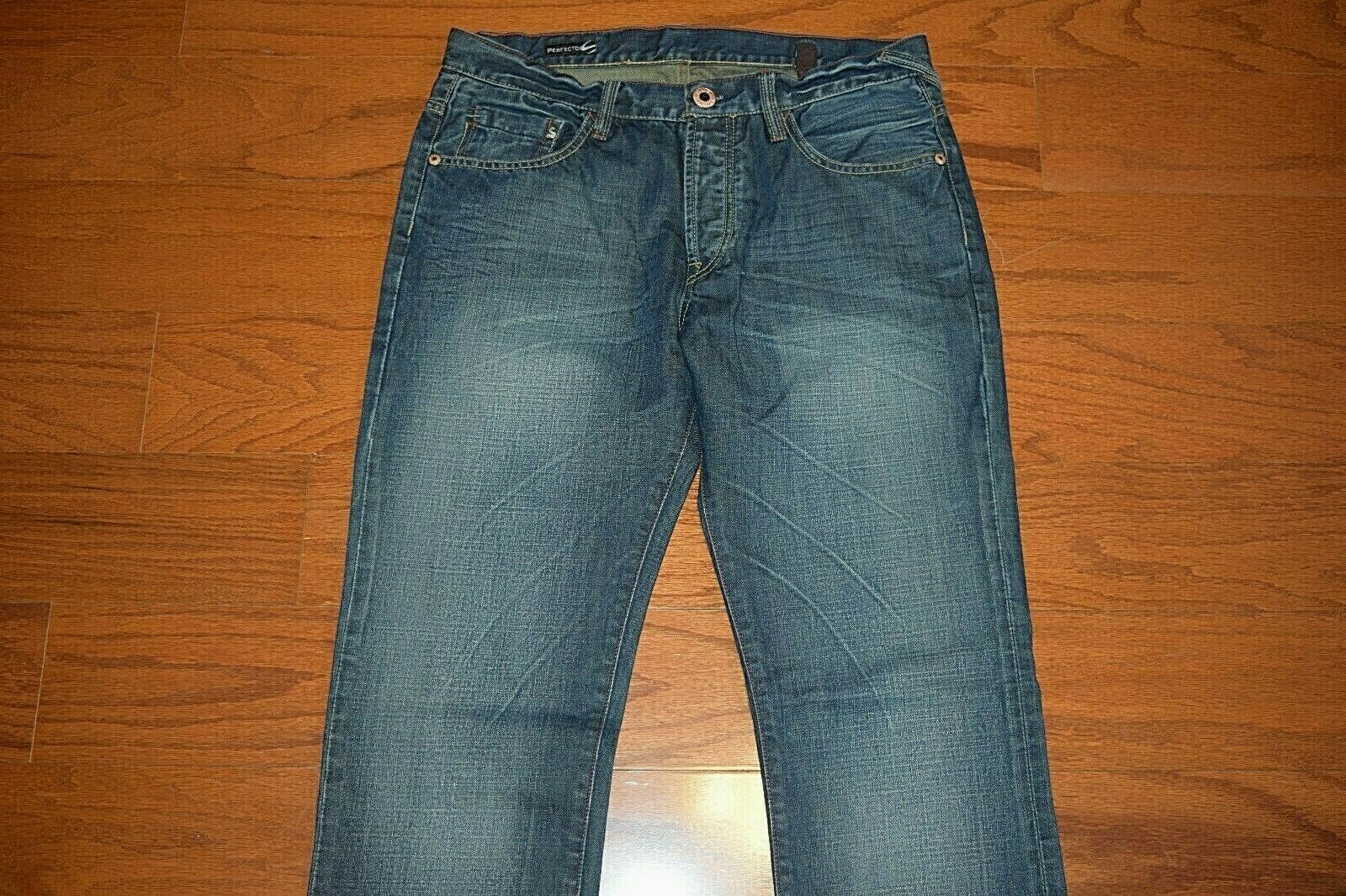 SYN JEANS ~ 'PERFECTOR' SLIM Fit STRAIGHT Leg Blue Jeans - Men Size 34 ...