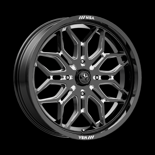 Set of (4) MSA MotoSport Alloys 18 Inch Aluminum Sniper M47 Rim Wheel ...