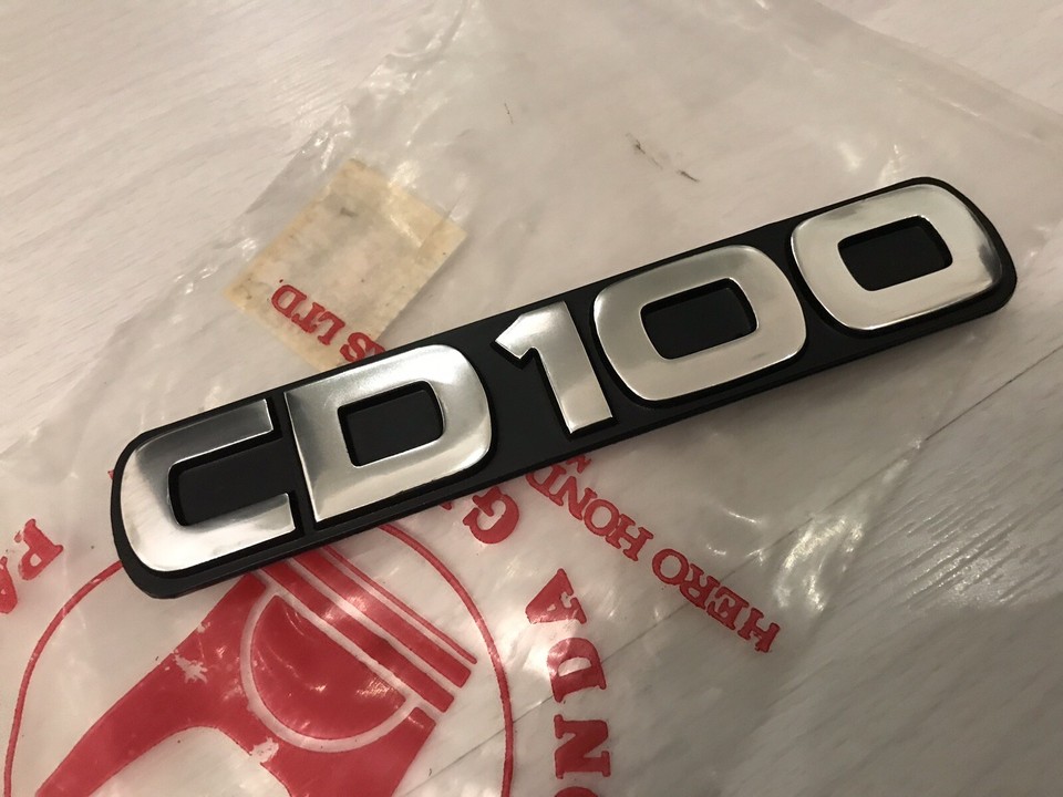 NOS Original New Honda CD100 Side Cover Silver Steel Emblem, OEM | eBay
