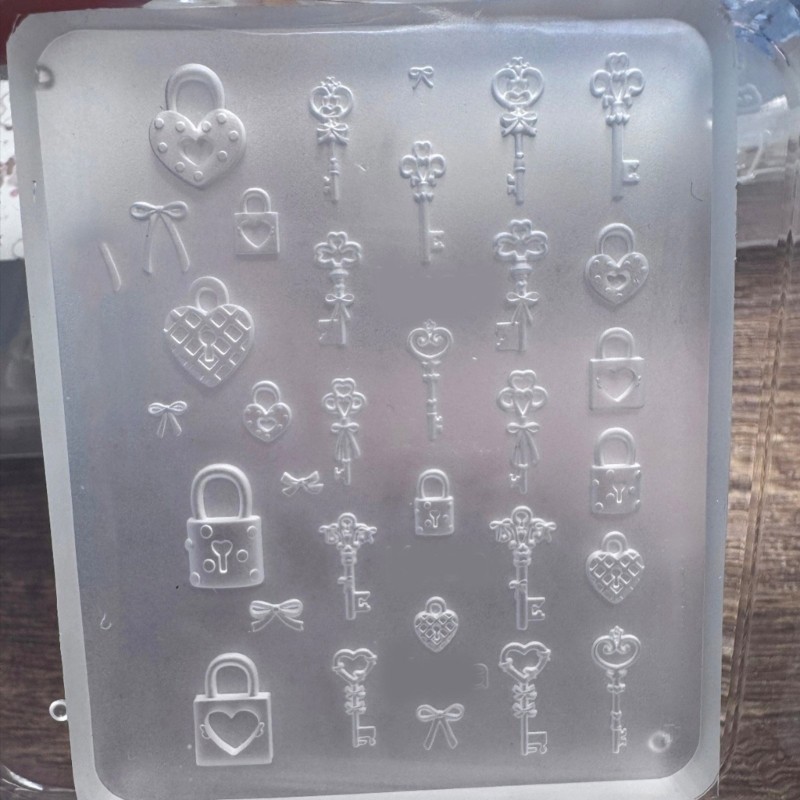 Lock Key Theme Nail Accessories Moulds Suitable for Accessories ...