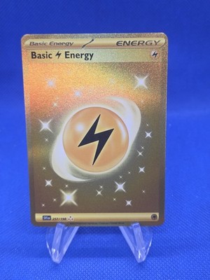 Pokemon Scarlet & Violet Base Set Basic Lightning Energy 257/198 Gold ...
