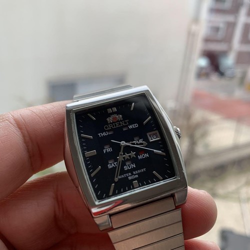 ORIENT Men’s Watch Automatic Analog Rectangle Black Vintage | eBay