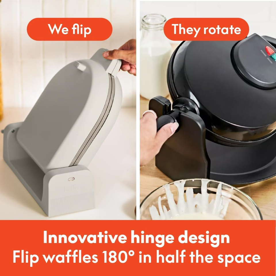Bella Flip-N-Store Waffle Maker with Evergood™ Ceramic Nonstick Coating ...