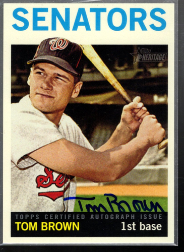 A7672- 2013 Topps Heritage Echt Ein Autogramme # Tbr Tom Brown Auto ...
