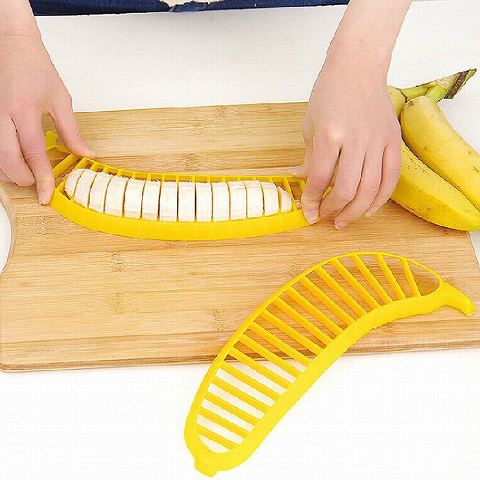 Banana Slicer Cutter Fruit Salad Maker Practical Kitchen Tools Chopper ...
