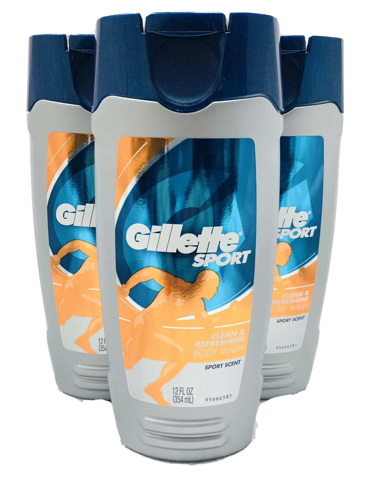 (3) GILLETTE SPORT CLEAN & REFRESHNING BODY WASH 12oz | eBay