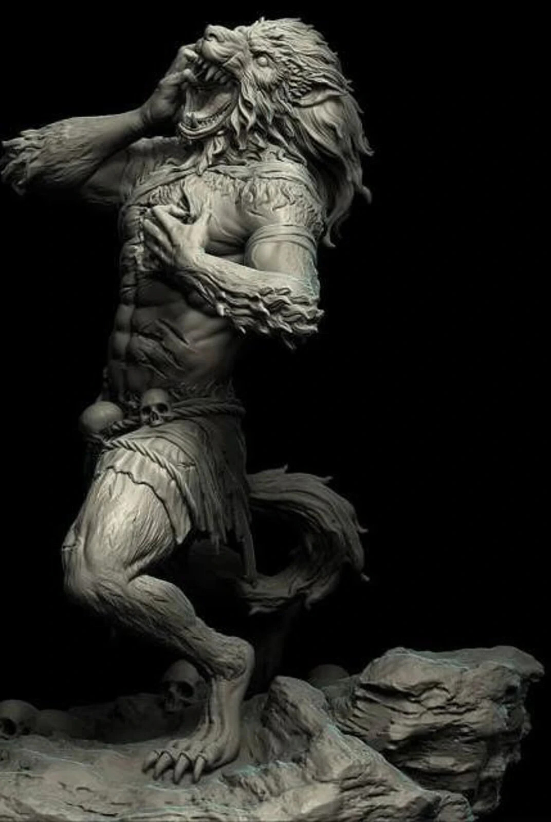 The Werewolf Resin Sculpture Statue Model Kit size choices Unpainted ...