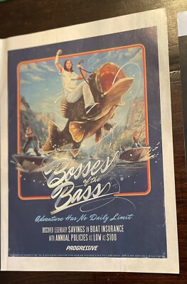 Progressive Boat Insurance / Print Ad Page Funny Ad Flo Riding Fish Ad ...