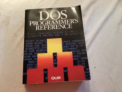 1988 Que, Carmel Indiana, DOS Programmer’s Reference | eBay