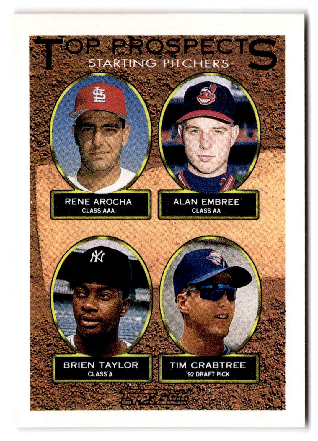 1993 Topps - Top Prospects Gold #742 Alan Embree, Rene Arocha, Brien ...