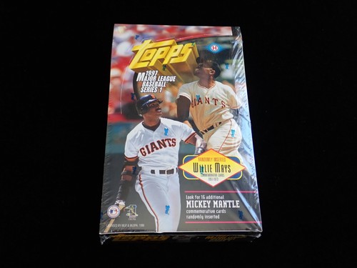 1997 Topps Baseball Series 1 Box 36 Factory Sealed Packs MICKEY MANTLE ...
