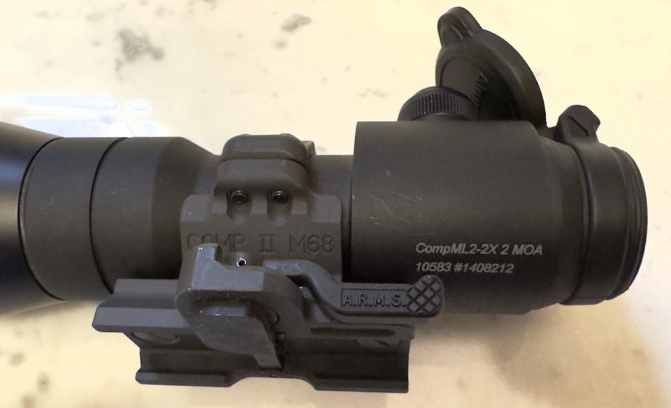 Aimpoint Comp ML2 2x With A.R.M.s Throw Lever Mount 2MOA dot | eBay