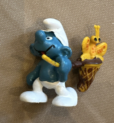 smurf butterfly catcher 40209 Vintage peyo | eBay