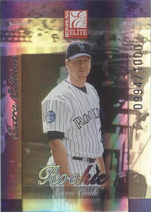 2002 Donruss Elite - Extra Edition Rookie Aaron Cook #207 /900 (RC) for ...