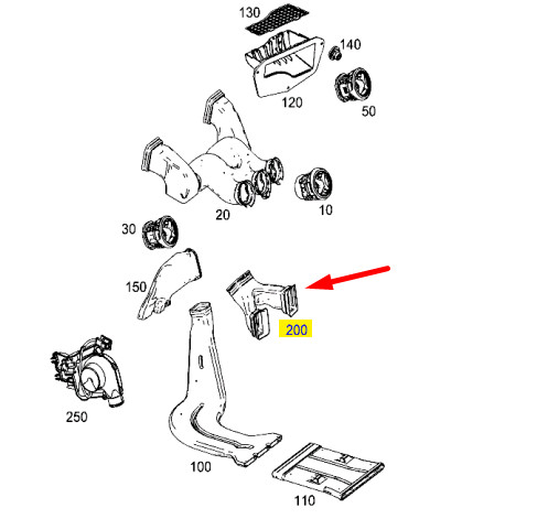 MERCEDES-BENZ B-CLASS W246 AIR DUCT A2468310600 | eBay Australia