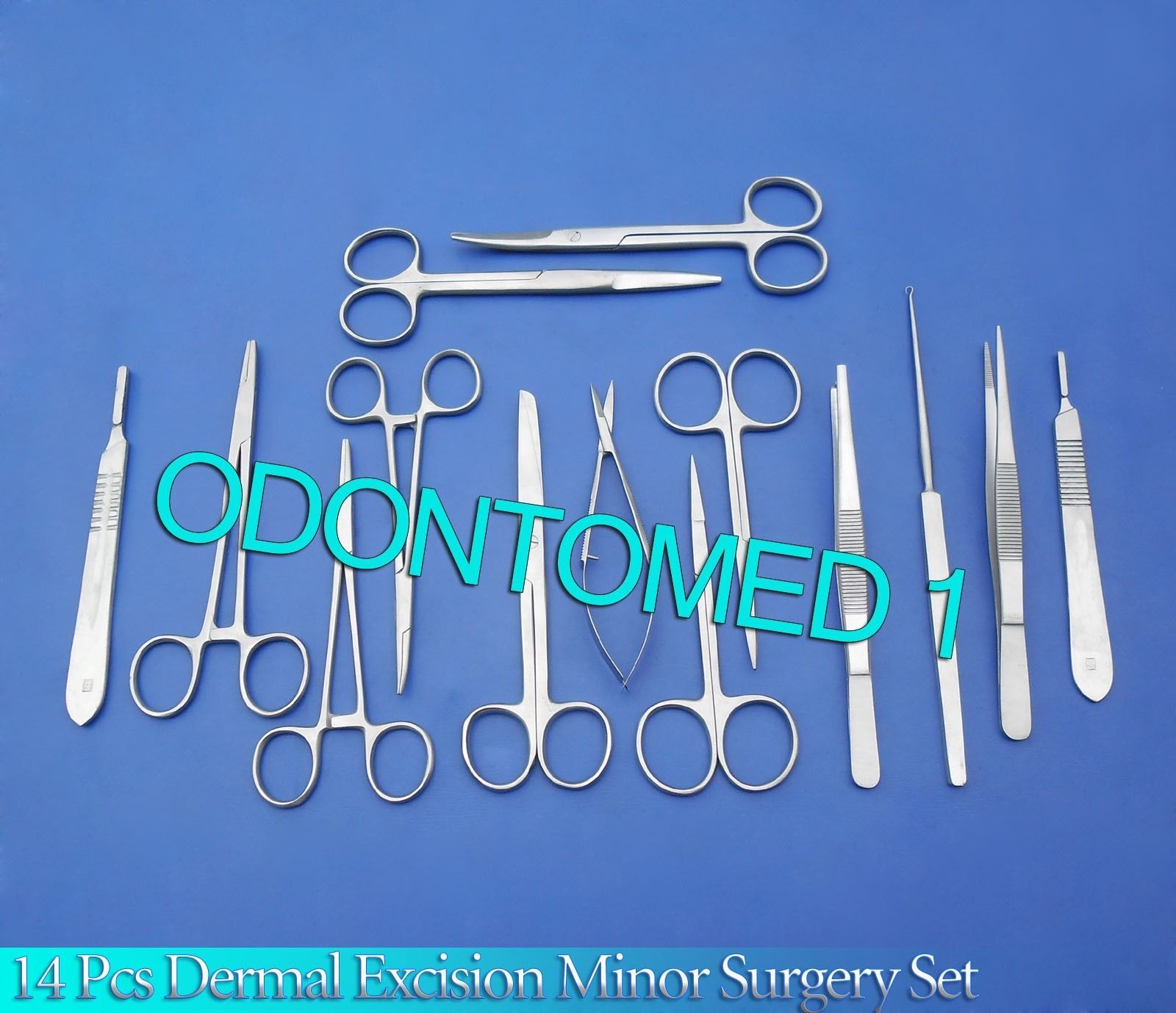 14 PCS DERMAL EXCISION MINOR SURGERY SET KIT SURGICAL,DS-687 | eBay