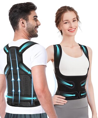 Adjustable Posture Corrector Low Back Support Shoulder Brace Belt for ...