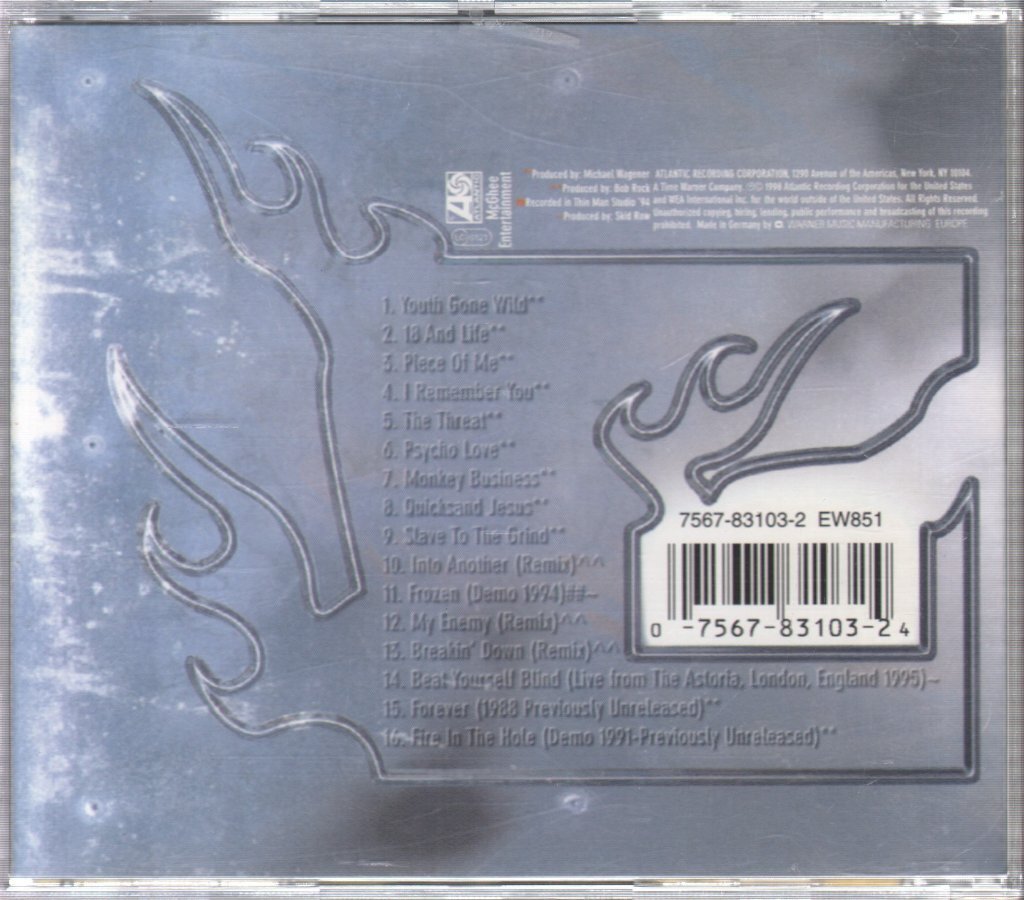 Skid Row 40 Seasons: the Best of Skid Row CD Europe Atlantic 1998 ...